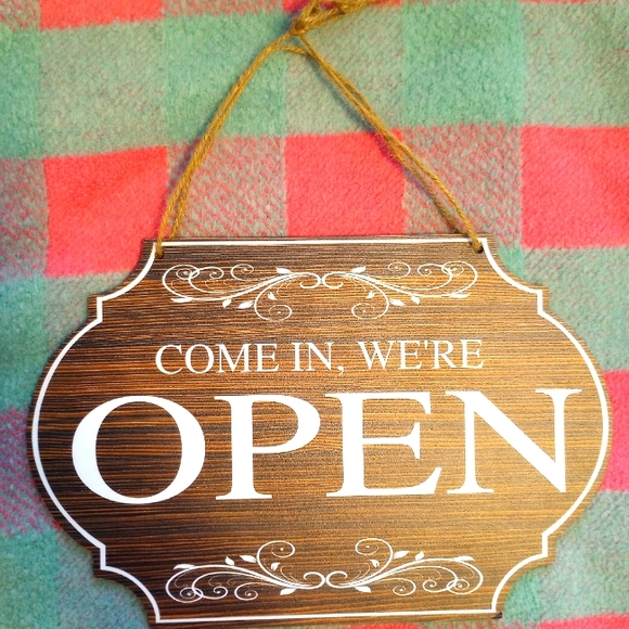 Wall Decor | New Openclosed Boutique Shop Retail Store Sign Faux Wood ...